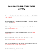 NCCCO OVERHEAD CRANE EXAM (ACTUAL) 2024 QUESTIONS AND ANSWERS - DocMerit