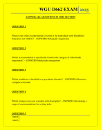 WGU D662 Objective Assessment (New 2025/ 2026 Update) Personalized ...