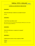 NWSA TTT-1 EXAM QUESTIONS AND ANSWERS 2025 - DocMerit
