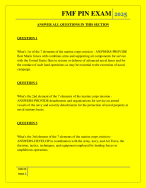 FMF PIN EXAM QUESTIONS AND ANSWERS 2025 - DocMerit