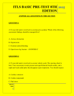 ITLS BASIC PRE-TEST 8TH EDITION QUESTIONS AND ANSWERS 2025 - DocMerit
