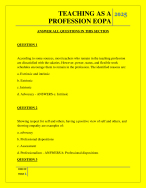 TEACHING AS A PROFESSION EOPA QUESTIONS AND ANSWERS 2025 - DocMerit