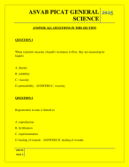 ASVAB PICAT GENERAL SCIENCE QUESTIONS AND ANSWERS 2025 - DocMerit