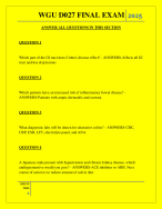 WGU D027 FINAL EXAM QUESTIONS AND ANSWERS 2025 - DocMerit