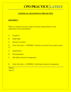 CPO PRACTICE QUESTIONS AND ANSWERS 2025 - DocMerit