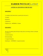 Barber PSI Exam practice test multiple choices Questions with Correct ...