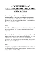 AP CHEMISTRY - AP CLASSROOM UNIT 1 PROGRESS - DocMerit