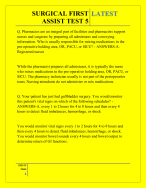 SURGICAL FIRST ASSIST TEST 5 QUESTIONS AND ANSWERS 2025 - DocMerit