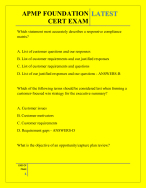 APMP Foundation Cert | 2024 Questions & Answers | 100% Correct ...