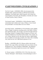CLEP WESTERN CIVILIZATION 1 QUESTIONS AND ANSWERS 2025 - DocMerit