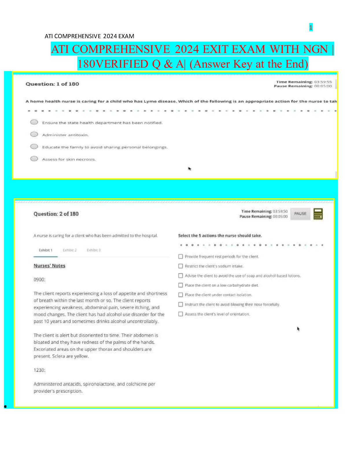 ATI NURSING ATI COMPREHENSIVE PREDICTOR EXAM 2024/2025 NEWLY UPDATED ... ATI NURSING ATI COMPREHENSIVE PREDICTOR EXAM 2024/2025 NEWLY UPDATED ...
