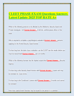 CLEET PHASE EXAM Questions Answers Latest Update 2025 TOP RATE A+ ...