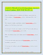 CLEET PHASE EXAM Questions Answers Latest Update 2025 TOP RATE A+ ...