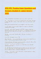 ATG CPO Practice Exam Questions and Answers Graded A+ Latest Version ...