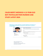 CALEB MERTZ WEEK#10 A 13-YEAR-OLD BOY:TESTICULAR PAIN IHUMAN CASE STUDY ...