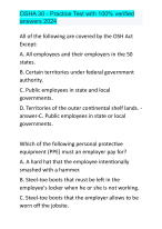 OSHA 30 - Practice Test with 100- verified answers 2024 - DocMerit