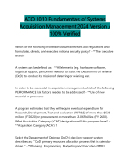 ACQ 1010 Fundamentals of Systems Acquisition Management 2024 Version ...