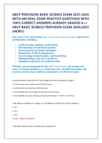ABCP PERFUSION BASIC SCIENCE EXAM 2024 WITH 400 REAL EXAM PRACTICE QUESTIONS WITH 100% CORRECT ...