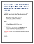 DISA HBSS 201 ADMIN ePO5.1(2025-2026) EXAM 200 QUESTIONS AND CORRECT ...