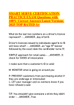 SMART SERVE CERTIFICATION PRACTICE EXAM Questions with Correct Answers ...