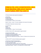 STRENGTH AND CONDITIONING ISSA Exam Questions with correct Answers ...