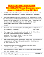 NON-CONTRAST COMPUTED TOMOGRAPHY Exam Questions and Answers Latest ...
