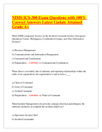 NIMS ICS-300 Final Exam 2025/2026 – Complete Questions with Verified ...