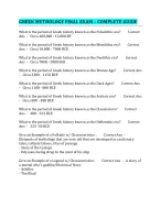 GREEK MYTHOLOGY FINAL EXAM – COMPLETE GUIDE - DocMerit