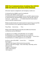 EMD Test Communications Academy Bso (2024) - EMD Test Review: Questions ...