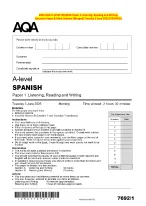 2025 AQA A-Level Spanish | Papers 1, 2 and 3 Complete Exam Bundle with ...