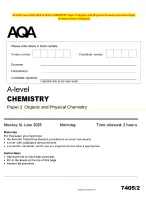 2025 AQA A-Level Chemistry | Papers 1, 2 and 3 Complete Exam Bundle ...