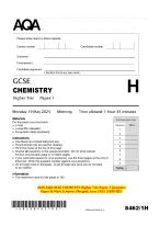 May–June 2025 AQA GCSE Chemistry Higher Tier Combined Question Papers ...