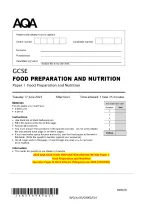 2025 AQA GCSE FOOD PREPARATION AND NUTRITION Paper 1 Food Preparation ...