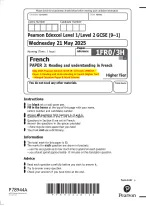 May–June 2025 Pearson Edexcel GCSE (9–1) French (1FR0) Combined ...