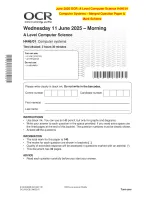 June 2025 OCR: A Level Computer Science H446/01 Computer Systems ...