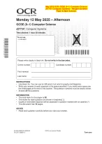 May 2025 OCR: GCSE (9–1) Computer Science J277/02 Computational ...