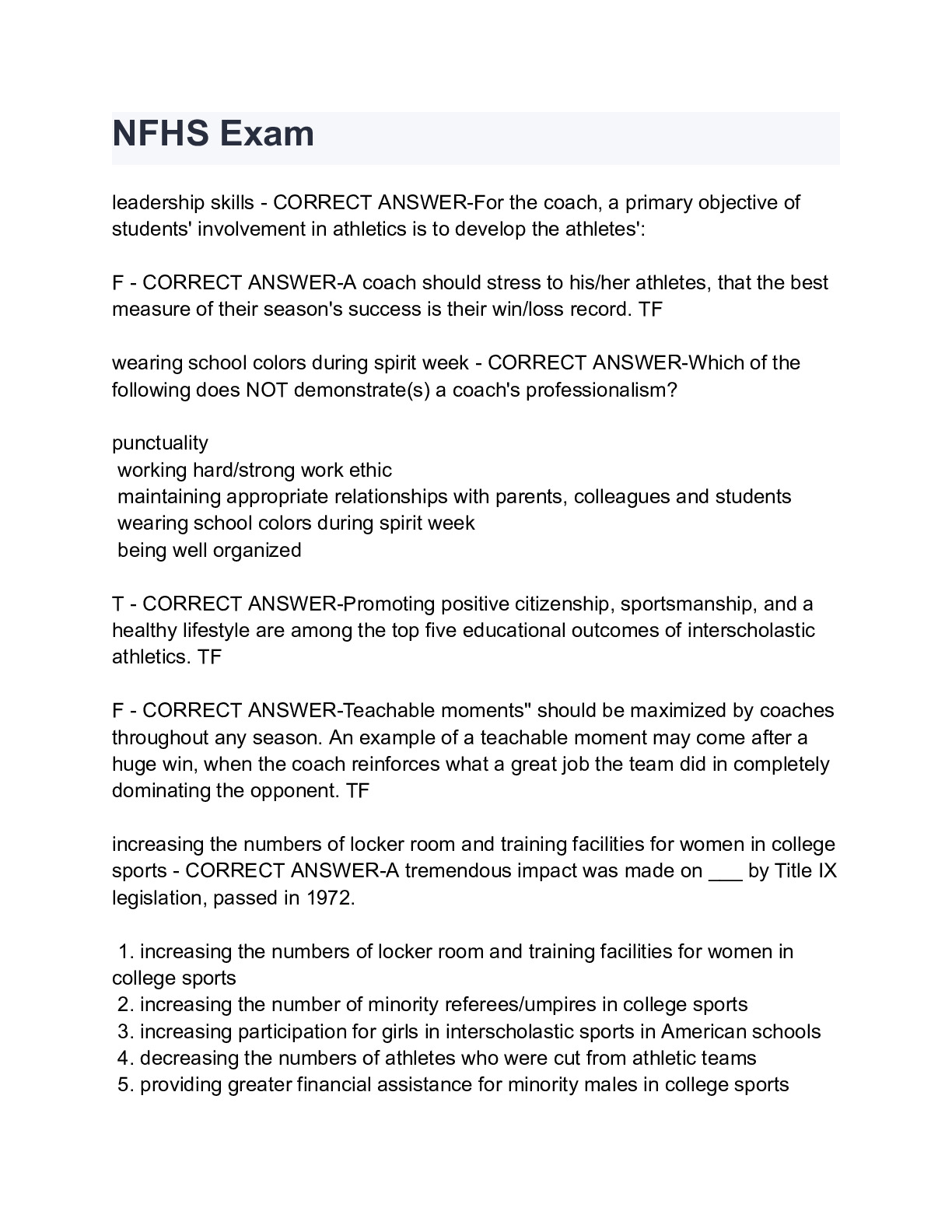 NFHS Exam 2025/2026 – Complete Questions and Correct Answers for ...