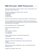 68W LPC exam - EENT Primary Care questions & answers 2024/2025 - DocMerit