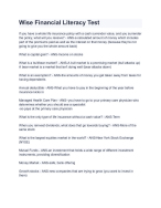 Wise Financial Literacy Test - DocMerit