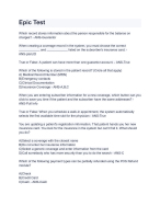 Epic Test/ 125+ Questions with Definitive Solutions/ 2024-2025. - DocMerit