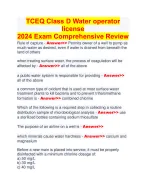 TCEQ Class D Water operator license 2024 Exam Comprehensive Review ...