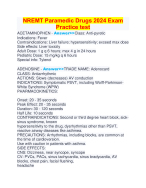 NREMT Paramedic Drugs 2024 Exam Practice test - DocMerit