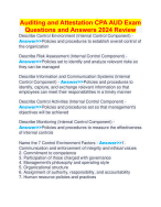Auditing and Attestation CPA AUD Exam Questions and Answers 2024 Review ...