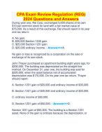 CPA Exam Review Regulation (REG) 2024 Questions and Answers - DocMerit