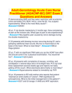 Adult-Gerontology Acute Care Nurse Practitioner (AGACNP-BC) DRT Exam 2 ...