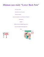 iHuman Week #9 Clinical Case Study 54-Year-Old Male with Lower Back ...