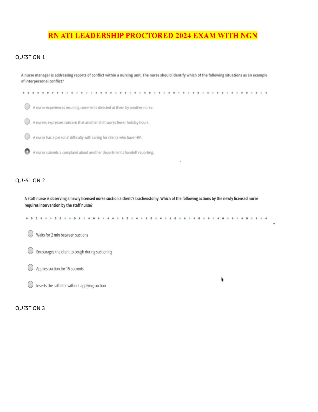 ATI RN LEADERSHIP MANAGEMENT PROCTORED EXAM (NEW 2023,VE4 RSIONS) / RN ... ATI RN LEADERSHIP MANAGEMENT PROCTORED EXAM (NEW 2023,VE4 RSIONS) / RN ...