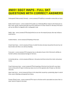 4N051 SSGT WAPS - FULL SKT QUESTIONS WITH CORRECT ANSWERS - DocMerit