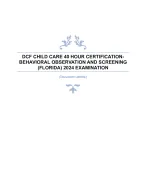 DCF CHILD CARE 40 HOUR CERTIFICATION- BEHAVIOR(FLORIDA) 2024 ...