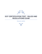 DCF CERTIFICATION TEST - RULES AND REGULATIONS EXAM WITH GUARANTEED ...